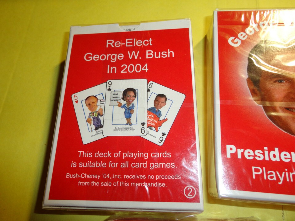 RARE BUSH FOR PRESIDENT NEW PLAYING CARDS 5 DECKS-LAST OF GREAT ...