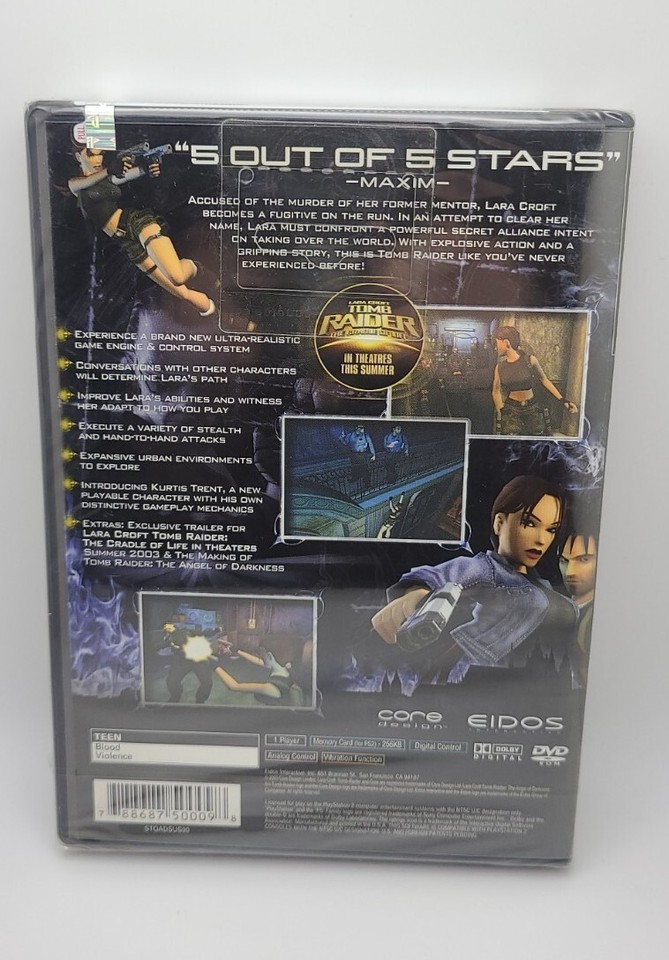 Lara Croft: Tomb Raider The Angel of Darkness PlayStation 2 PS2 Factory ...