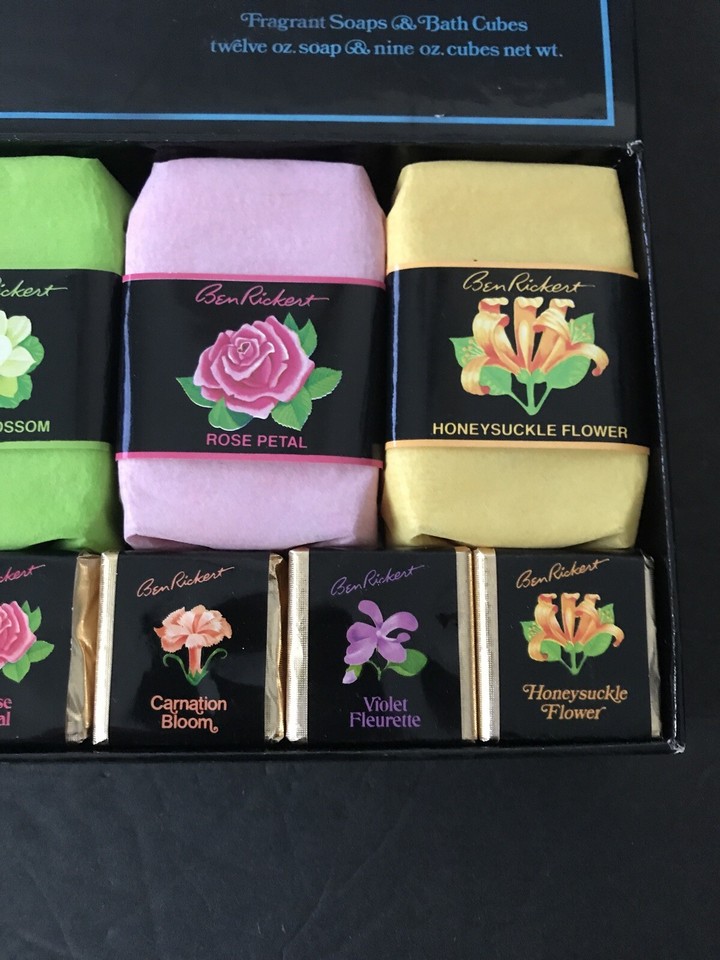 Vintage Ben Rickert Bath Collection Fragrant Soaps And Bath Cubes Set ...