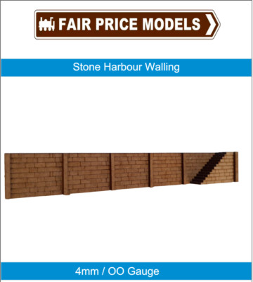 Stone Style Harbour Wall Laser Cut Layout Kit 00 Gauge 4mm Model ...