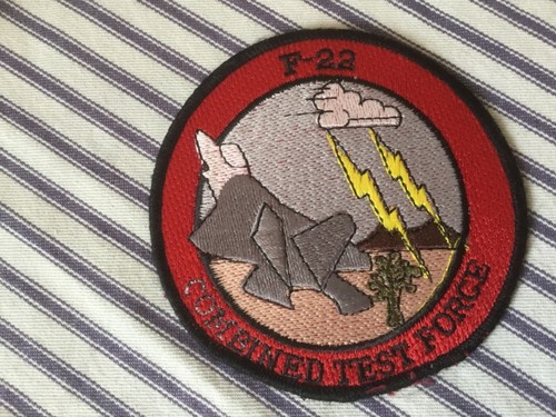Vintage USAF F-22 COMBINED TEST FORCE patch 4” Round Gray/Red | eBay