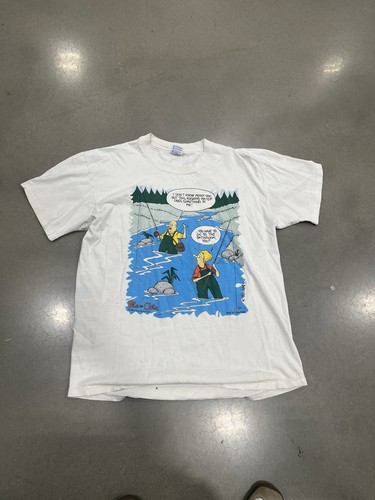 Vintage 90s Mens XL Pete And Clete Comedy Cartoon Fishing T-Shirt Rare ...