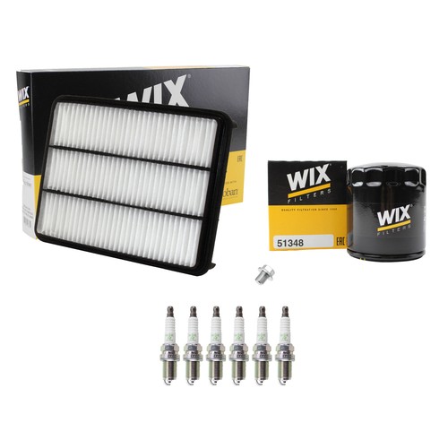Wix Engine Air Oil Filters & NGK 6 Spark Plug Kit for Toyota Tundra 3.4 ...