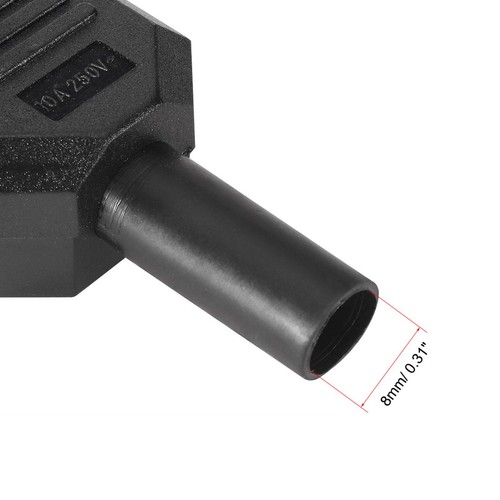 1 Pair AC250V 10A IEC C14 Male C13 Female Inline Adapter Plug Socket ...