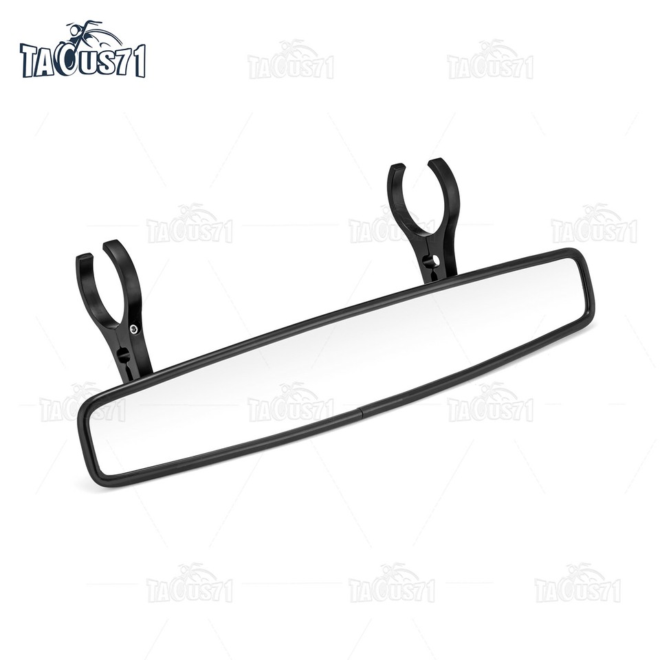 15" Wide Rear View Race Mirror Ultra Clear w/ 1.75" Clamp For Polaris ...