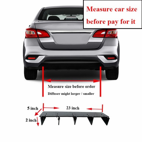 23x5" Universal Rear Diffuser Shark 5 Fin Kits For Dodge Avenger 2011 ...