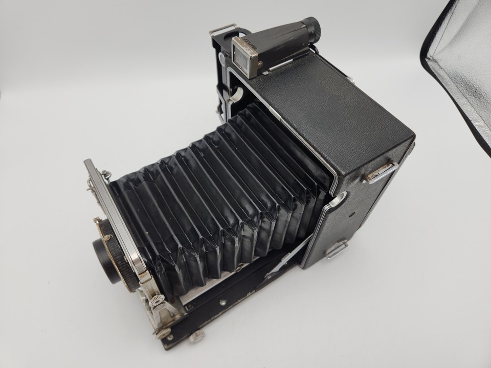 Graflex Crown Graphic 4x5 Large Format Press Camera Zeiss Jena 15cm F4 ...