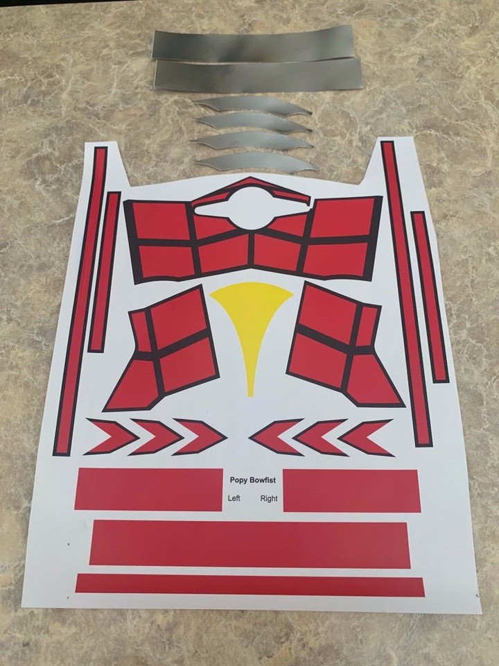 REPRO STICKERS- Raydeen/Raideen Jumbo Machinder Decals Mattel - 3rd Ed ...