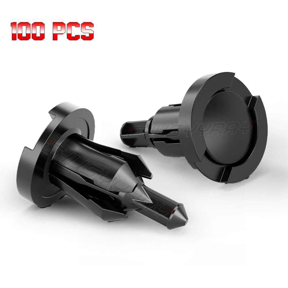 100 Pcs Clips Fastener Bumper Hood Fender Splash Guard Retainer for ...