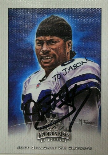 Joey Galloway Dallas Cowboys Ohio State Autographed 2002 Donruss Card ...