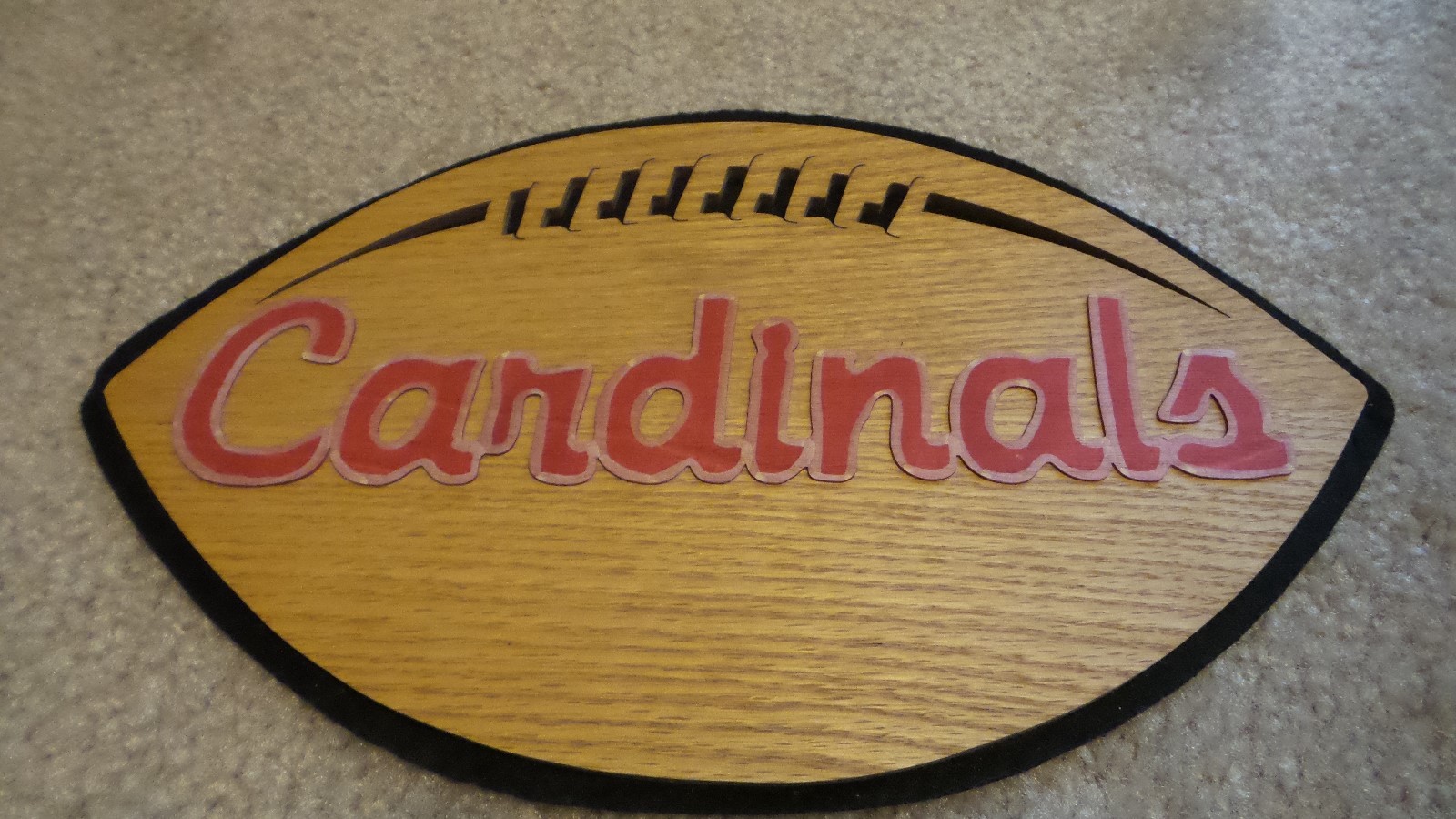 NFL Wall Hanging Handmade Football 11 1/2 X 7 Arizona Cardinals | eBay