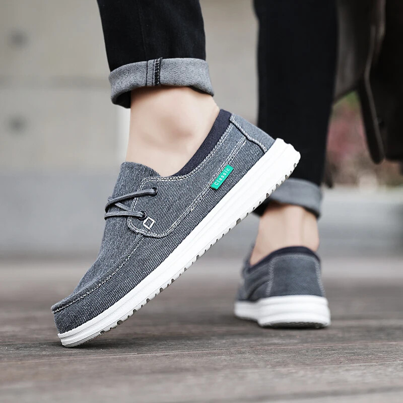 Summer Men's Canvas Shoes Breathable Casual Shoes Loafers Slip on ...