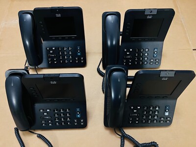 Lot of 4 Cisco Office Video Phone VOIP IP Telephone CP-8945 with Base ...