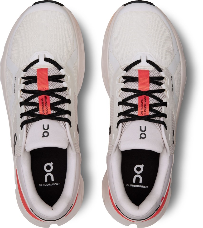Men's On Brand White/Orange Cloud Cloudrunner 2 OC Running Shoes 2024 ...