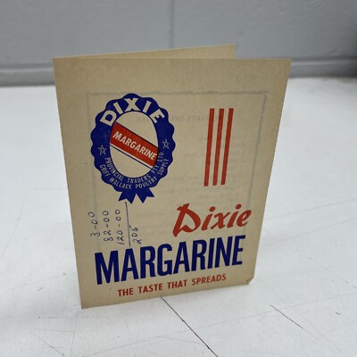 ORIGINAL VINTAGE Retro Dixie Margarine Food Recipe Booklet Food Junk Journal | eBay