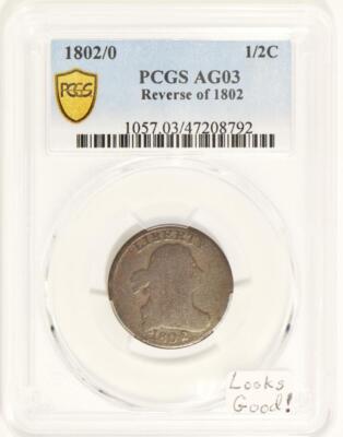1802/0 Reverse of 1802 Half Cent PCGS AG-03; Looks Good! | eBay
