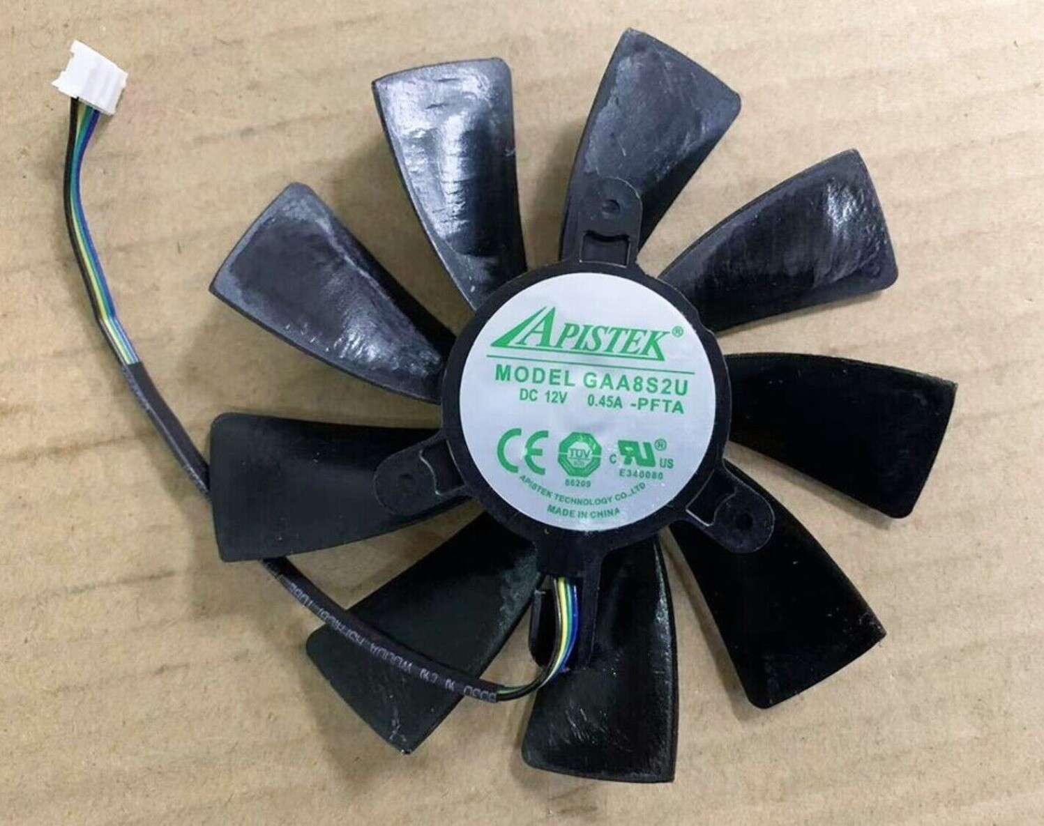 1 of New GPU FAN GAA8S2U DC 12V 0.45A -PFTA 100mm 4-pin | eBay