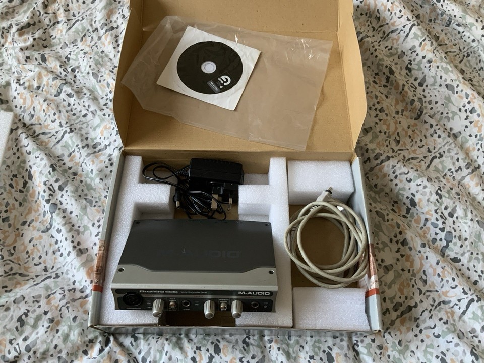 M-Audio FireWire Solo Audio Interface PC/Mac Boxed with Cable and power ...