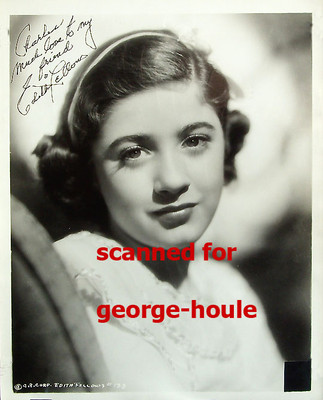 EDITH FELLOWS - 8X10 -PHOTOGRAPH - AUTOGRAPH - CHILD ACTRESS - 1930S | eBay