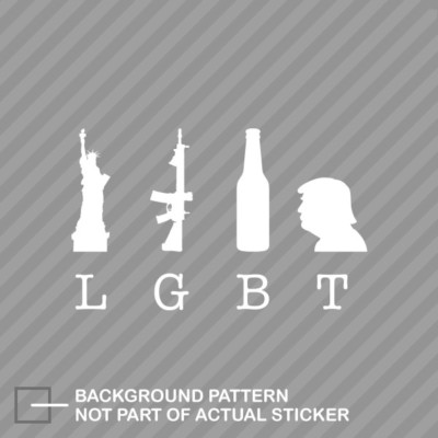 Liberty Guns Beer Trump LGBT Sticker Die Cut Decal Vinyl 2a merica ar15 ...