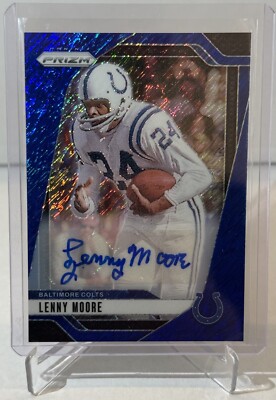 2024 Panini Prizm - Lenny Moore - FOTL - Blue Shimmer Auto - Color ...