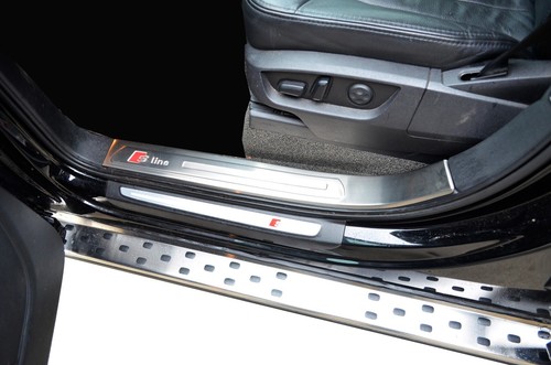 Inner Door Sill Panel Scuff Kick Plate Protector for Audi Q7 TDI 08-15 ...