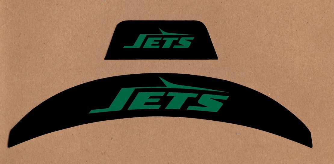 NOS FS Throwback New York Jets Riddell SpeedFlex Helmet Bumper Decals ...