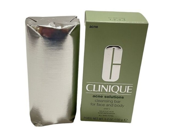 Clinique Acne Solutions Cleansing Bar for Face and Body - 5.2 oz for ...