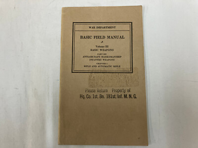 Basic Field Manual Vol. III - Basic Weapons Part 6 Antiaircraft .. Chap ...
