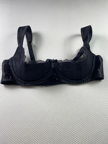 Lane Bryant Cacique Quarter Cup Shelf Wide Strap Bra Black Lace 40D | eBay