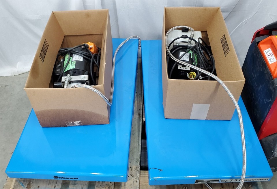 Bishamon Mobilift Model X75NBI Scissor Lift Table 1650 Lb Capacity ...