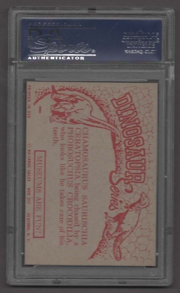 1961 NU-Cards Dinosaur Series #1 Phobosuchus Crocodilia PSA 8 | eBay