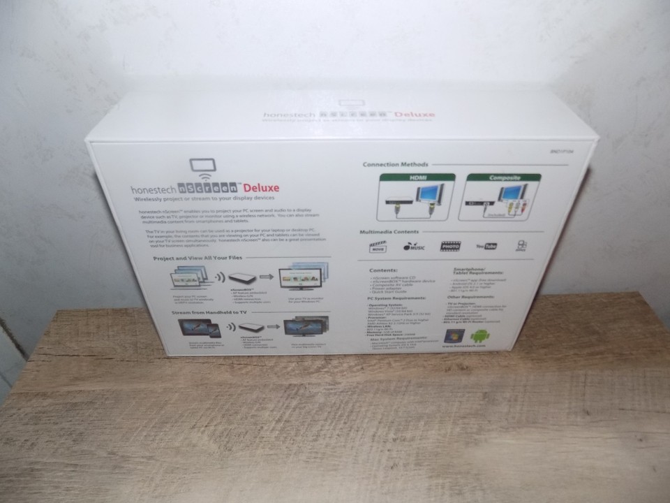Honestech nScreen Deluxe Wirelessly project or stream to display ...