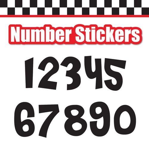 3x 3 Digit Custom Single Number Stickers Decal Locker Door Mailbox ...