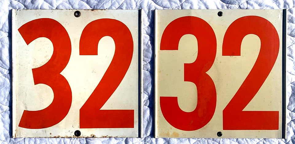 Vintage Pair of Gulf Gasoline Pump Metal Number Price Signs Gas Oil 20 ...