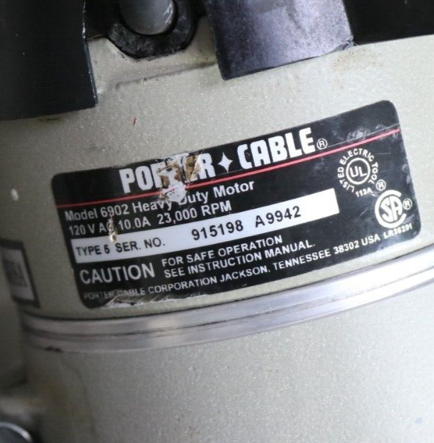 Porter Cable Router 6902 Heavy Duty Motor, 1001 & 6931 Bases w/Case ...