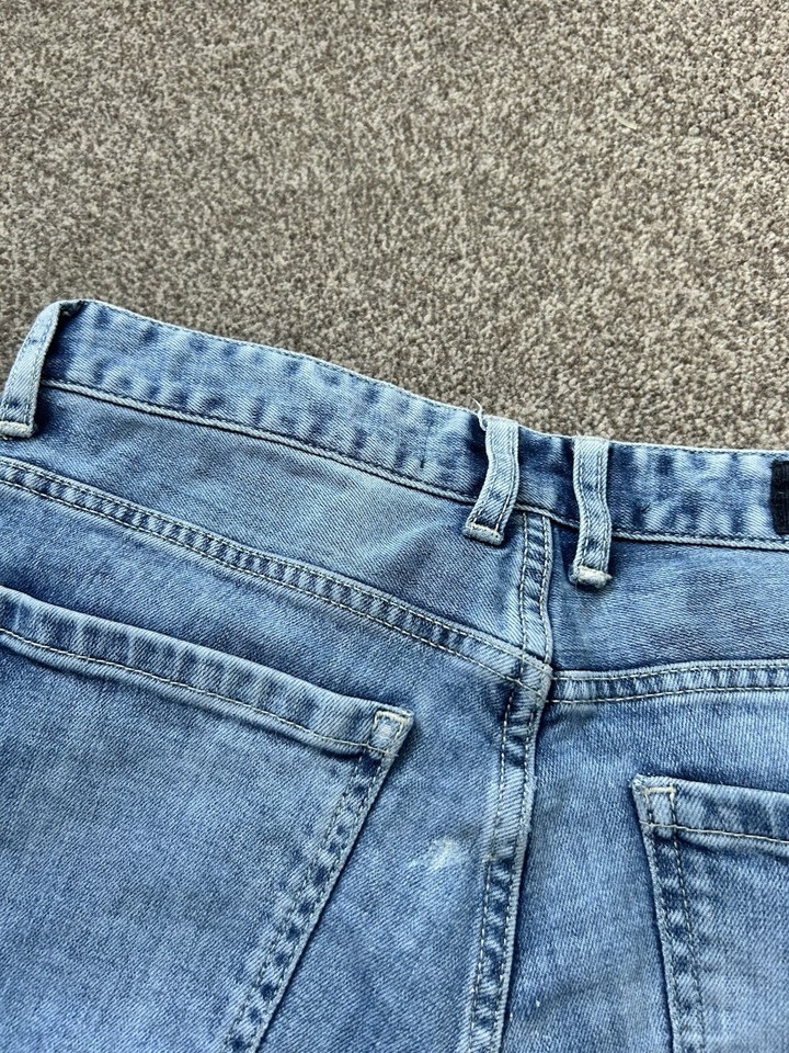 Represent Men’s Mid Blue Stretch Slim Fit Designer Denim Jeans W30” x ...