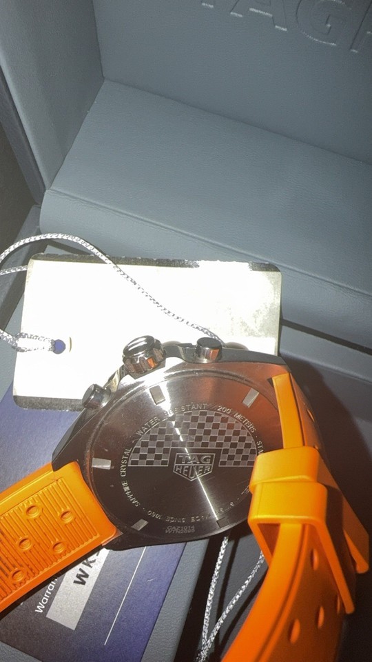 Tag Heuer Formula 1 Orange Quartz 43mm Men's Watch WAZ101A With Box ...