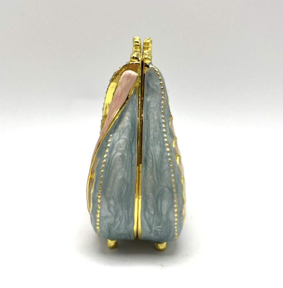 Vintage Pocketbook Trinket Box Bejeweled Enamel Crystals Purse ...