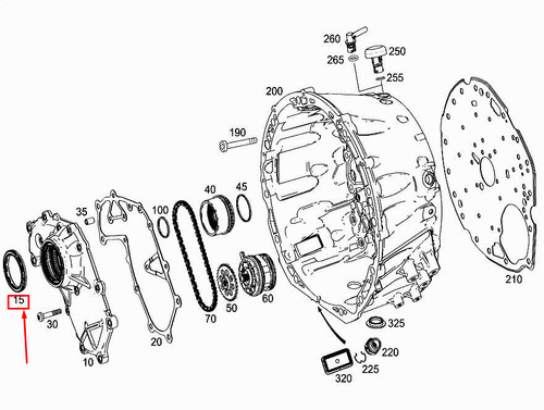 NEW MERCEDES-BENZ C W205 RADIAL SHAFT SEALING RING A7259970046 ORIGINAL ...