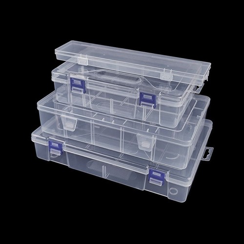 Transparent Transparent Storage Box Plastic Small Items Case Packing ...