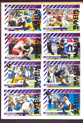 2024 Panini Score Football - Sack Attack Inserts - Complete Set Of 15 - Nice! | eBay