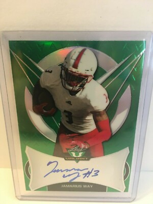2019 Leaf Valiant Football Green Jamarius Way #BAJW1 51/75 | eBay