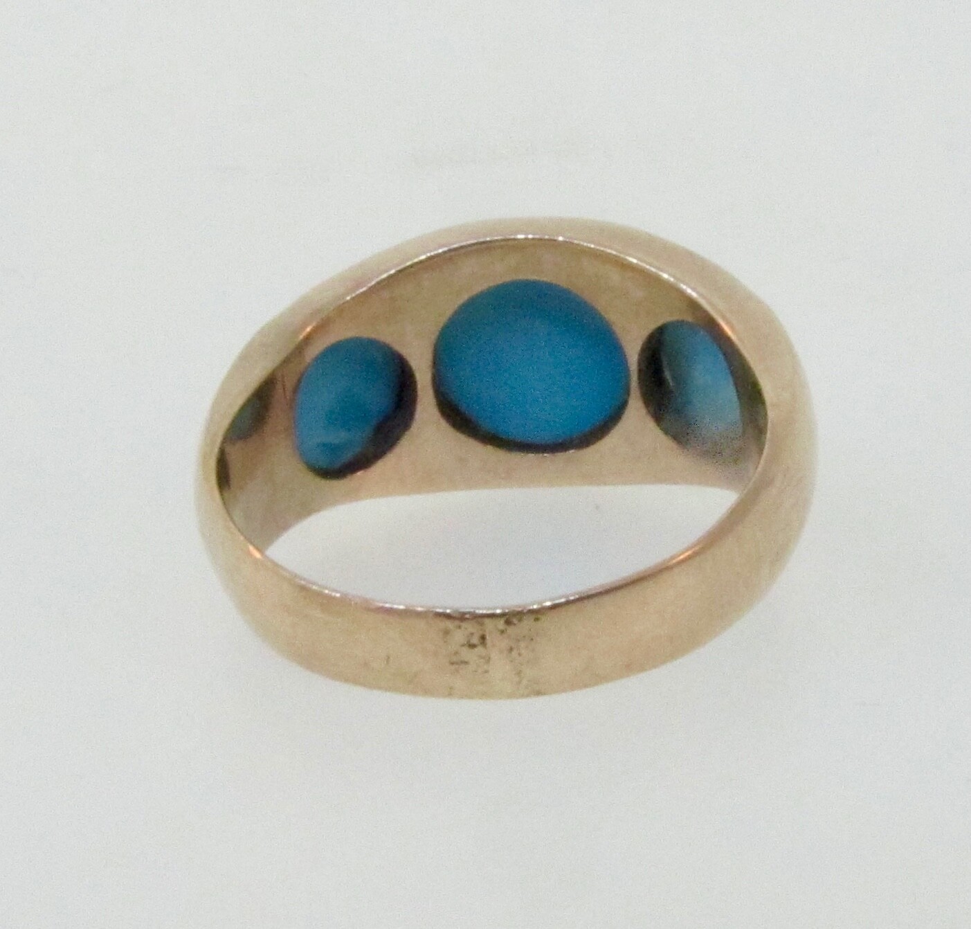 Antique 1800's Victorian 9ct Gold Turquoise Ring - Gem