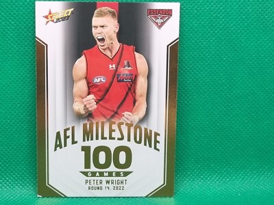 2023 AFL SELECT MILESTONE 100 GAMES ESSENDON PETER WRIGHT MG22 | eBay ...