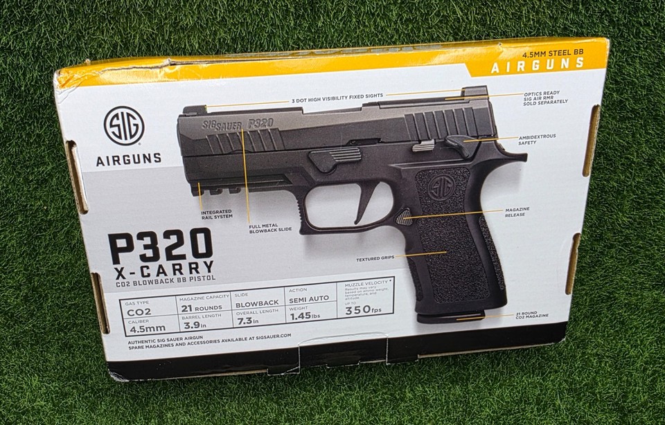 Sig Sauer #AIR-P320XCA-BB P320 X-Carry CO2 .177 Cal 350 FPS Blowback ...