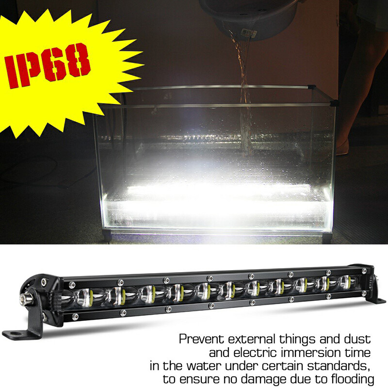 6D Single Row 20inch Ultra Slim LED Work Light Bar Driving Offroad ...