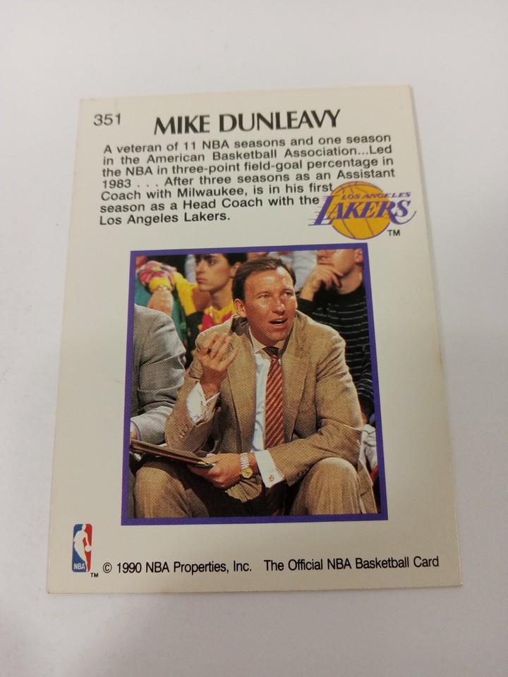 1990 NBA Hoops Mike Dunleavy Coach Tribute #351 San Antonio Spurs | eBay