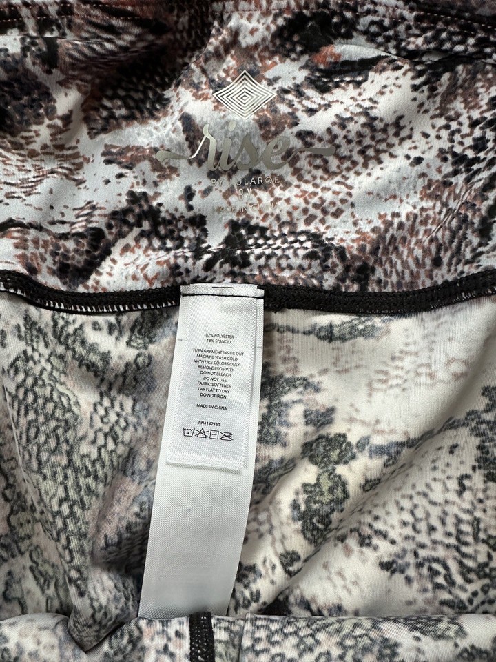 Lularoe Brave Ankle Fitness Leggings Pants 3XL Neon Snakeskin Print ...