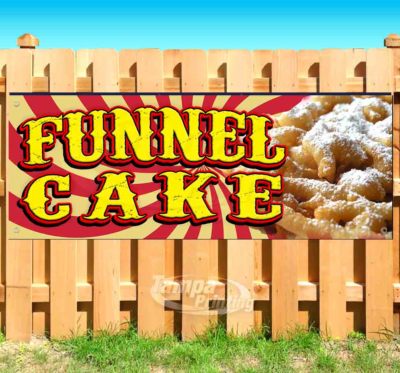 FUNNEL CAKE Advertising Vinyl Banner Flag Sign Many Sizes CARNIVAL FAIR ...